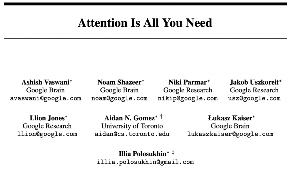 AGI经典文章：Attention Is All You Need - 医纬-基因产业知识库